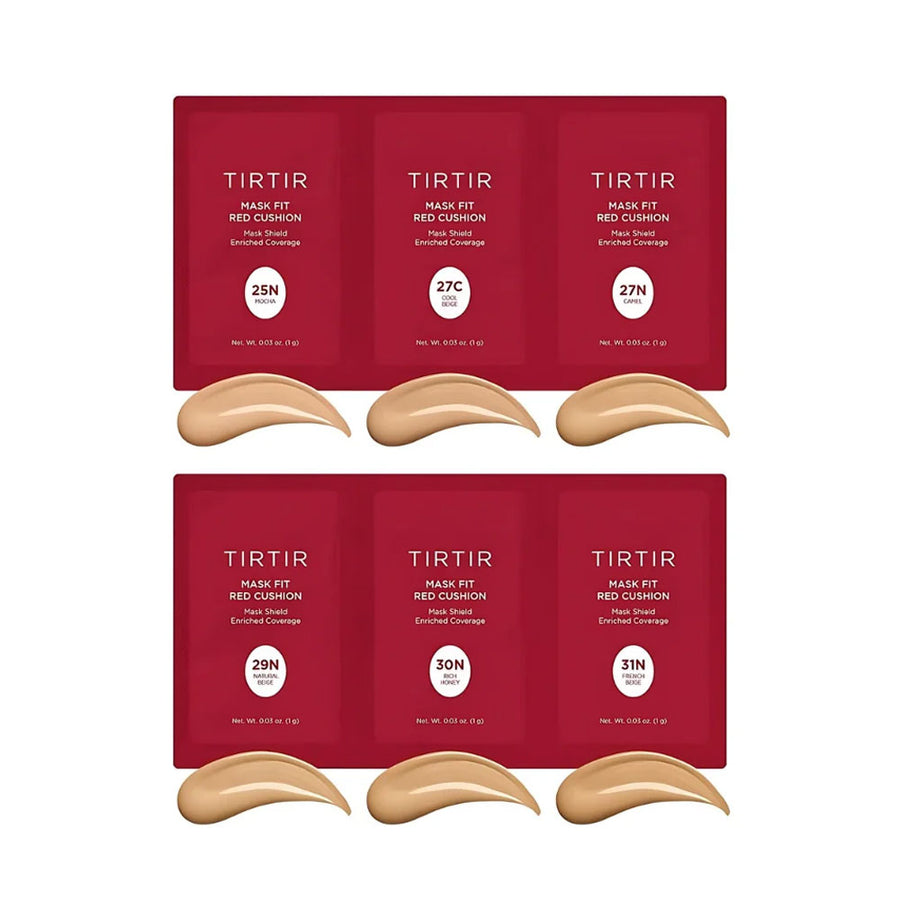 TIRTIR Red Cushion Foundation Shade Sampler – Peaches&Crème K-Beauty and Skincare